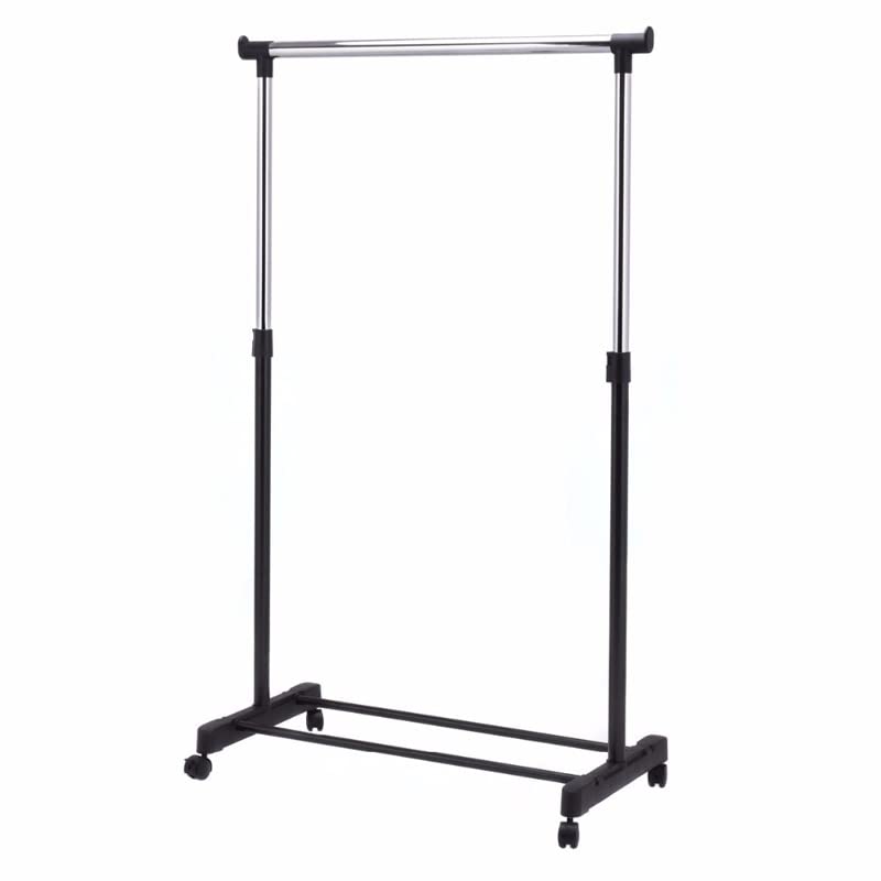 DOUBAO Adjustable Rolling Clothes Hanger Coat Rack Floor Hanger Storage Wardrobe Clothing Drying Racks with Shoe Rack