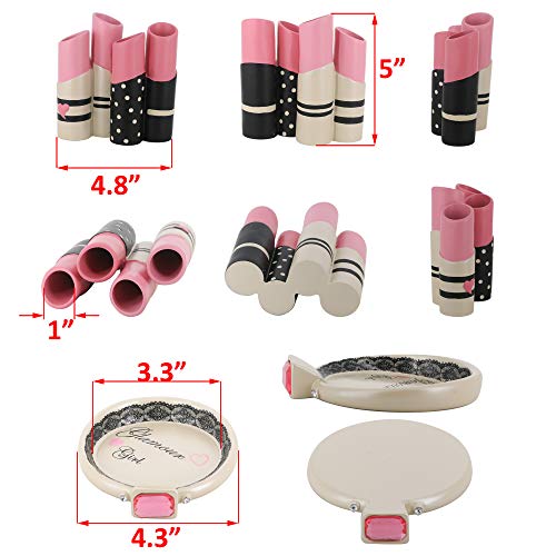 5pcs Bathroom Accessory Set - Tumbler, Soap Dish, Liquid Soap Dispenser, Toothbrush Holder-Girl Gifts