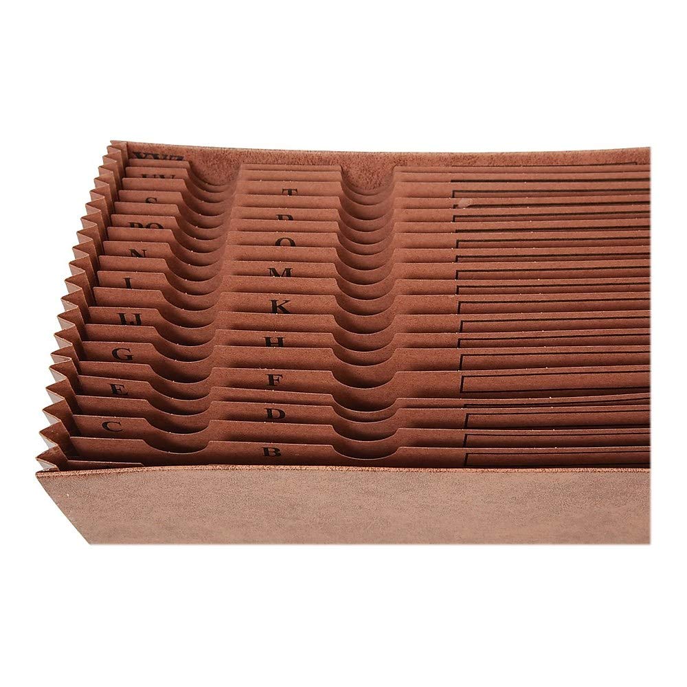 Staples 119099 Letha-Tone Expanding File A-Z Index Letter Size 21-Pockets Brown