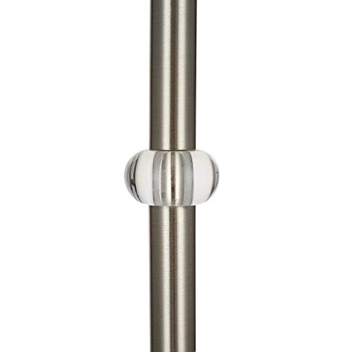 Amazon Brand β Ravenna Home Contemporary Metal Table Lamp with Acrylic Accents, LED Bulb Included, 19.5"H, Brushed Nickel