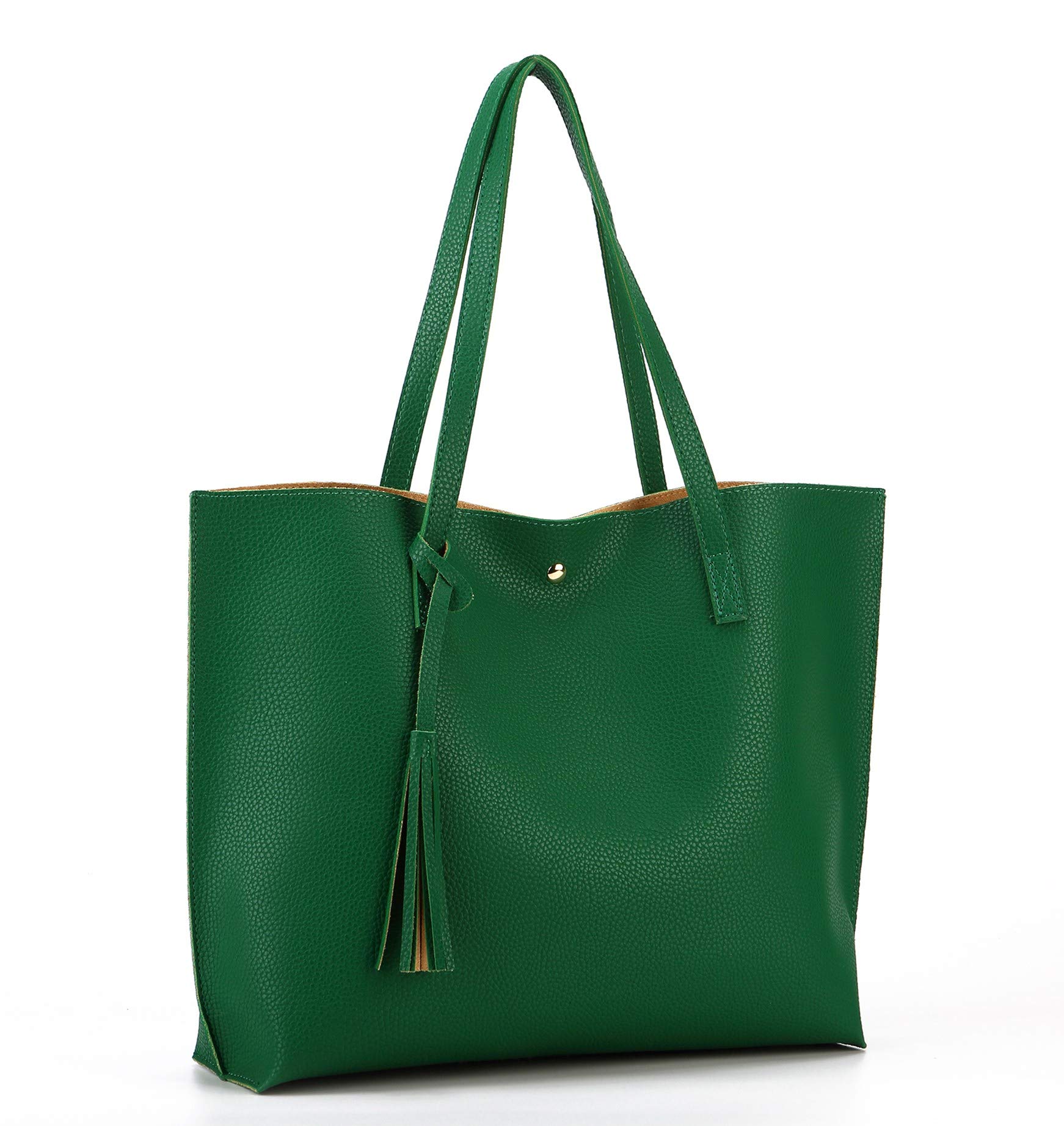 Nodykka Women Tote Bags Top Handle Satchel Handbags PU Faux Leather Tassel Shoulder Purse