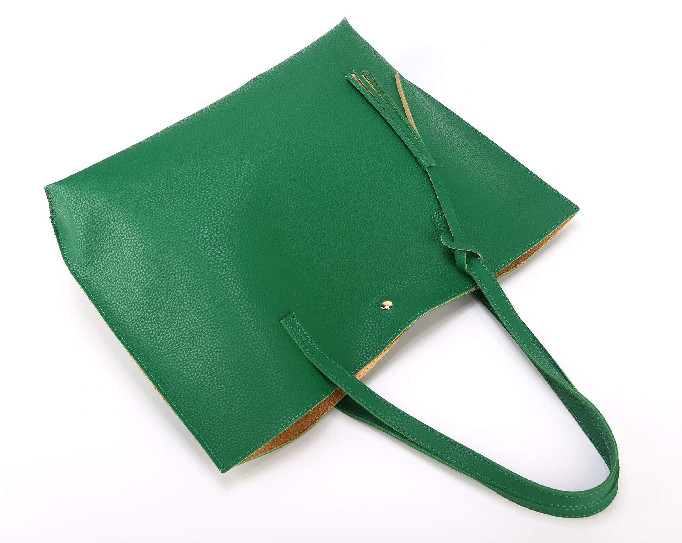 Nodykka Women Tote Bags Top Handle Satchel Handbags PU Faux Leather Tassel Shoulder Purse