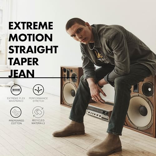 Lee Men's Extreme Motion Straight Taper Jean Cougar 32W x 29L