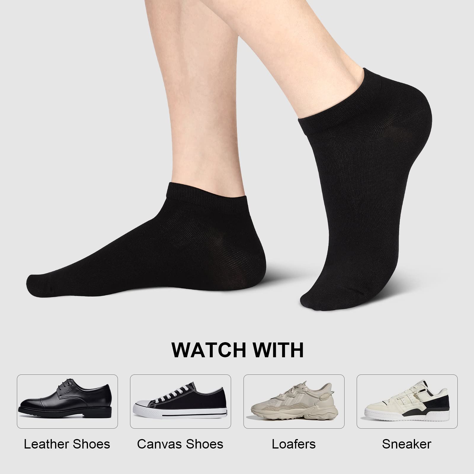 wernies No Show Men Socks, Low Cut Ankle Sock, Men Short Socks Casual Cotton Socks Size 6-10