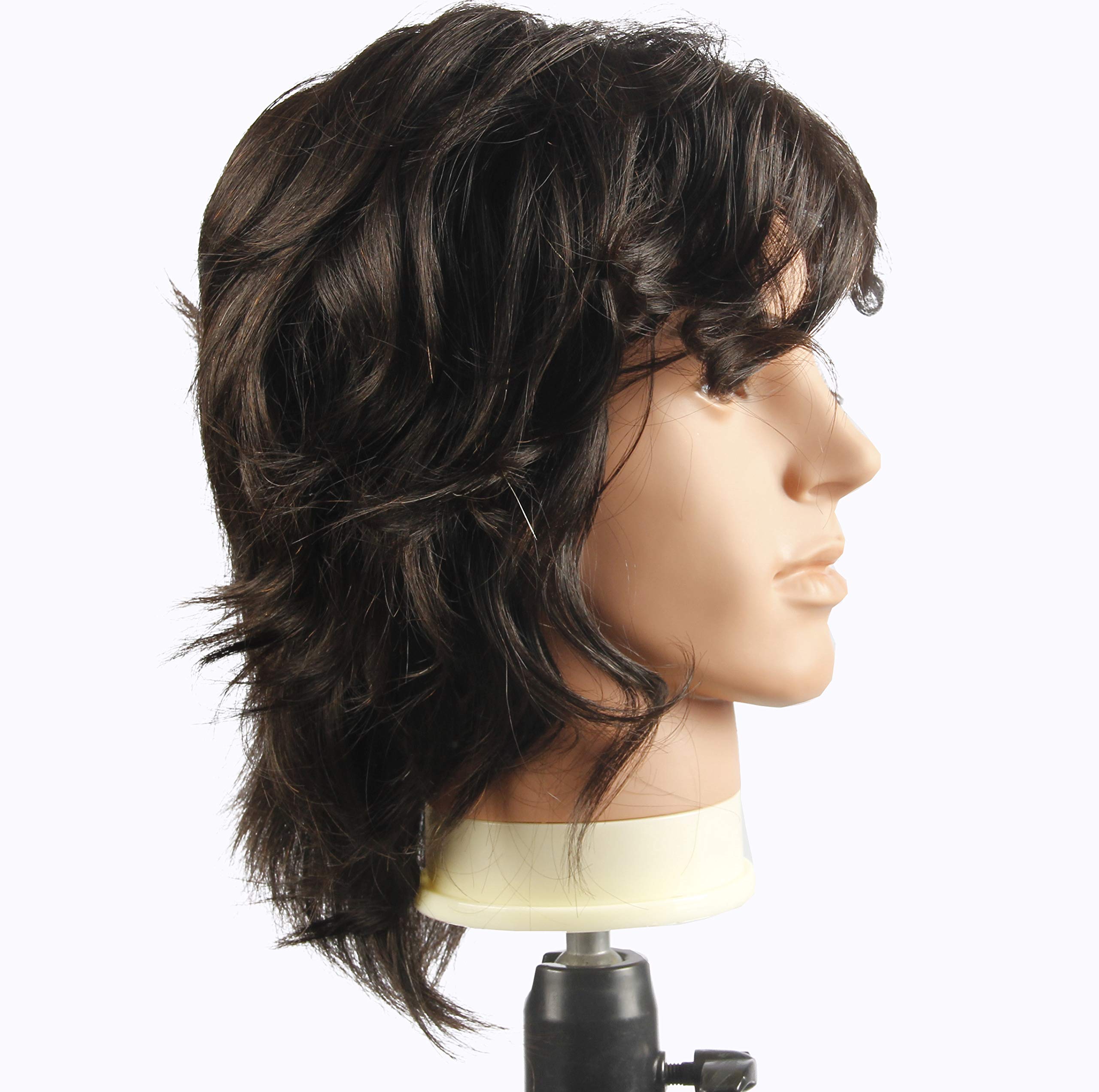 Male Mannequin Head With 100% Human Hair Cosmetology Manikin head for Cutting Styling With Doll Head for Hair Styling with Clamp Stand