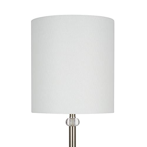 Amazon Brand β Ravenna Home Contemporary Metal Table Lamp with Acrylic Accents, LED Bulb Included, 19.5"H, Brushed Nickel