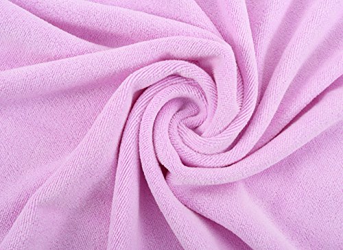 TANCANO Microfiber Hair Towel Anti Frizz Hair Wrap Super Absorbent Curly Hair Drying Towel 23.6''x47'' Large Multifunction Towel for Bath Spa Makeup, Light Purple