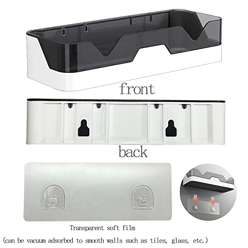 LuliKa 2-Pack Shower Caddy, Separable Shower Organizer with 4 Pieces of Adhesives,No Drilling Double Layer Shower Shelf, Used for Bathroom and Kitchen