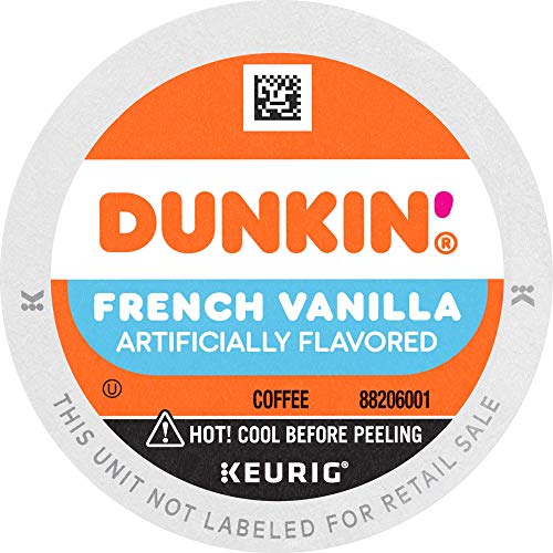 Dunkin' French Vanilla Flavored Coffee, 22 Keurig K-Cup Pods