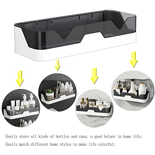 LuliKa 2-Pack Shower Caddy, Separable Shower Organizer with 4 Pieces of Adhesives,No Drilling Double Layer Shower Shelf, Used for Bathroom and Kitchen