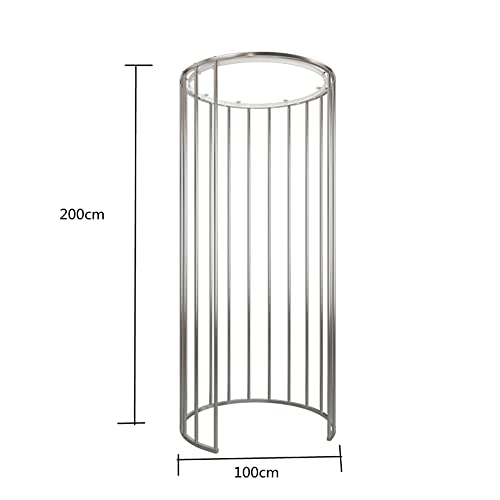 Clothing Store Fitting Room Silver Rod with Curtain, Portable Temporary Mobile Privacy Protection Dressing Room, Foldable Mall Simple Changing Room and Display Rack, 200x100cm (Pink)