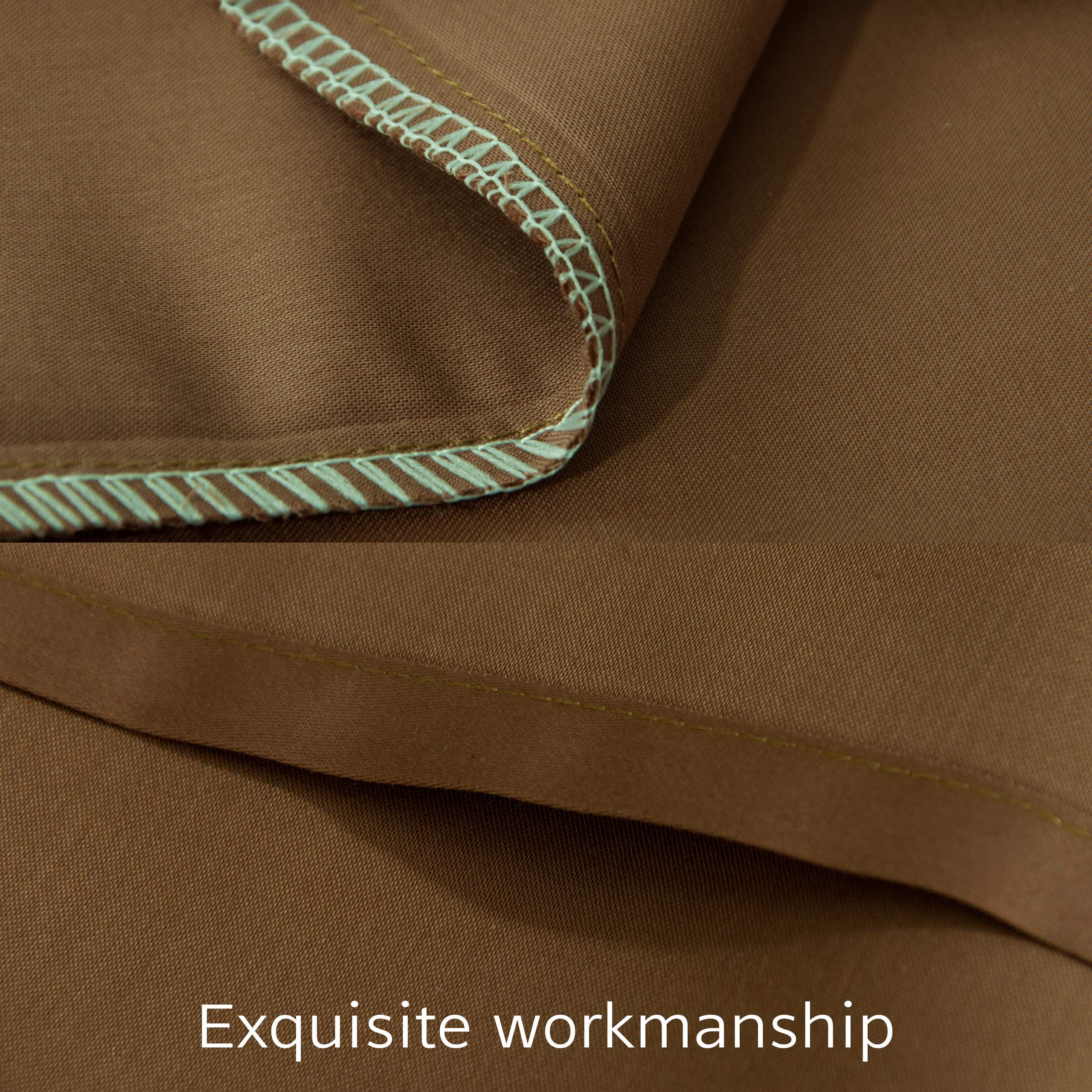 NTBAY Egyptian Cotton Queen Pillowcases - Set of 2, 500 Thread Count Cotton Pillowcases - Soft and Breathable Envelope Closure Pillow Cases - 20x30 Pillow Covers for Bed, Brown