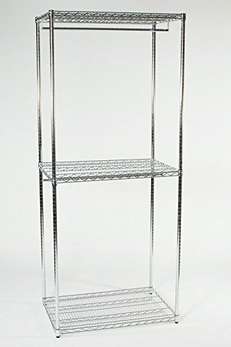 Omega 18" Deep x 24" Wide x 74" High Chrome Double Decker Garment Rack