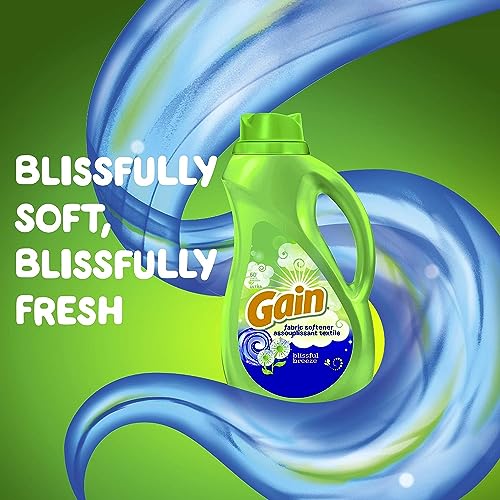 Gain Fabric Softener, Blissful Breeze, 129 fl oz, 150 Loads, HE Compatible