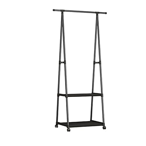 ZHUHW Floor Clothes hat Rack Storage Household Bedroom Clothes Storage Rack Clothes Rack with Wheels