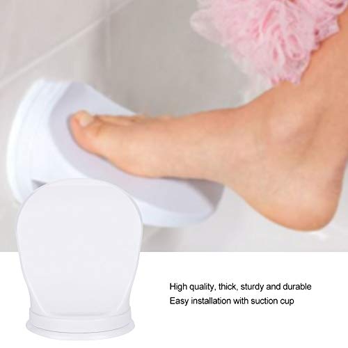 Nikou Shower Foot Rest Plastic Bathroom Foot Rest with Powerful Suction Cup Shower Foot Step for Home Hotel