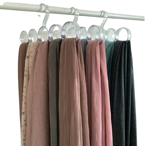 Efficient Closet Organizer: 5-Hole Snag-Free Scarf Hanger - Durable Plastic Storage Solution for Scarves, Belts, Jewelry, and More