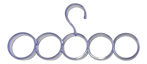 Efficient Closet Organizer: 5-Hole Snag-Free Scarf Hanger - Durable Plastic Storage Solution for Scarves, Belts, Jewelry, and More