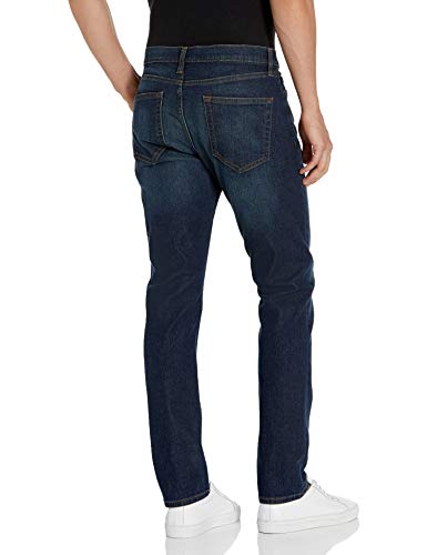 Amazon Essentials Men's Slim-Fit Jeans - Comfort Stretch Straight (Previously Goodthreads), Dark Blue Vintage, 32W x 30L