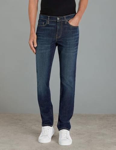 Amazon Essentials Men's Slim-Fit Jeans - Comfort Stretch Straight (Previously Goodthreads), Dark Blue Vintage, 32W x 30L