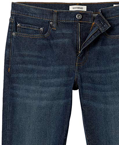 Amazon Essentials Men's Slim-Fit Jeans - Comfort Stretch Straight (Previously Goodthreads), Dark Blue Vintage, 32W x 30L