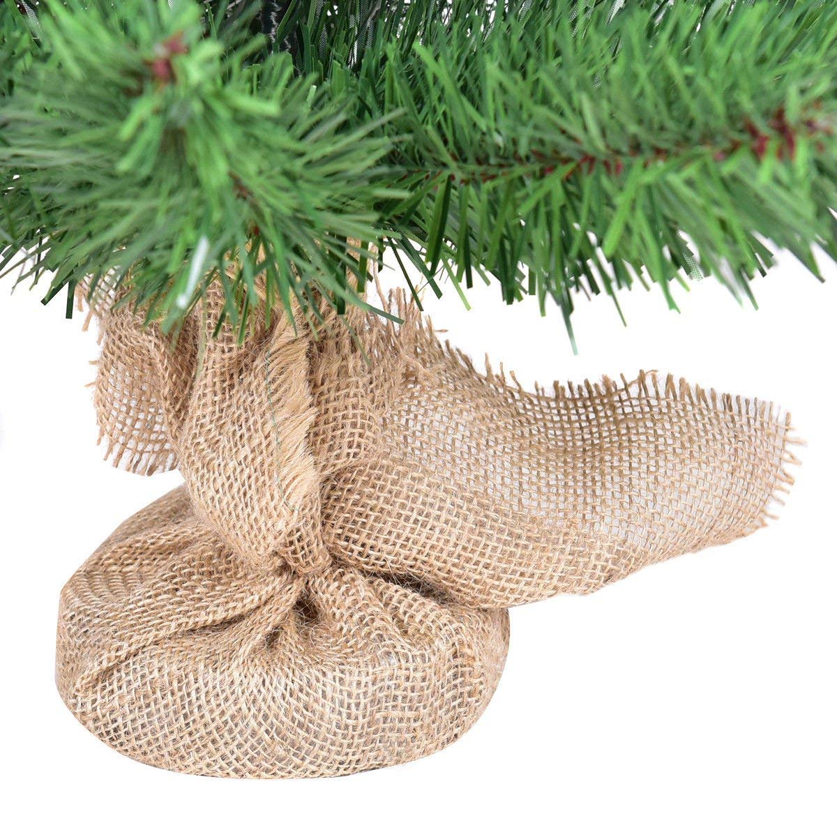 3FT Artificial Tabletop Christmas Tree, Premium Spruce Christmas Tree w/Burlap Base, for Xmas Indoor Decor