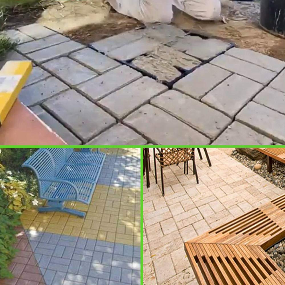 2 Pack 15.7"x15.7"x1.57" Walk Path Maker Reused Concrete Molds Pathmate Stone Molding Stepping Stone Paver Walk Way DIY Path Paving Garden Yard Patio Mold (8-Grid)…