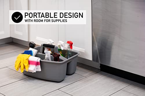Mighty Tuff Rough and Rugged All-Purpose Cleaning Caddy, Grey/Black 2 Count (CD0170)