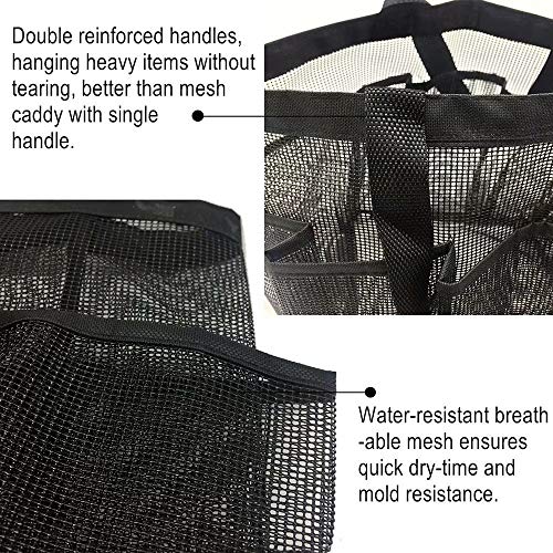 Portable Mesh Shower Caddy, Quick Dry Shower Tote Hanging Bath & Toiletry Organizer Bag