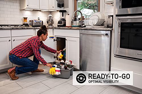 Mighty Tuff Rough and Rugged All-Purpose Cleaning Caddy, Grey/Black 2 Count (CD0170)