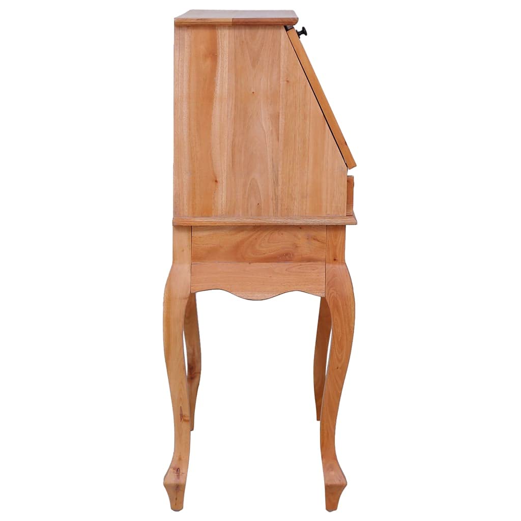 vidaXL Solid Mahogany Wood Secretary Desk Drawers 30.7" Office Workstation