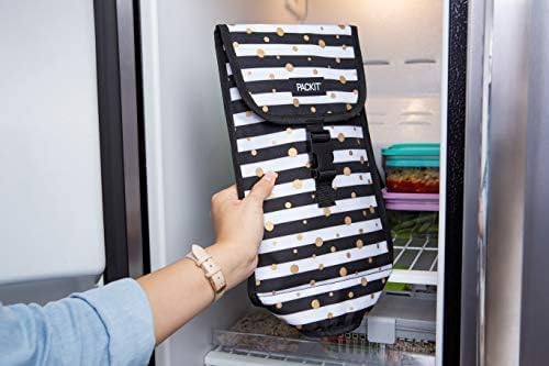 PackIt Freezable Wine Bag, Celebration Dot, Built with EcoFreeze Technology, Foldable, Reusable, Shoulder Strap with Buckle Closure, Perfect for Adults and Drinks On-the-Go
