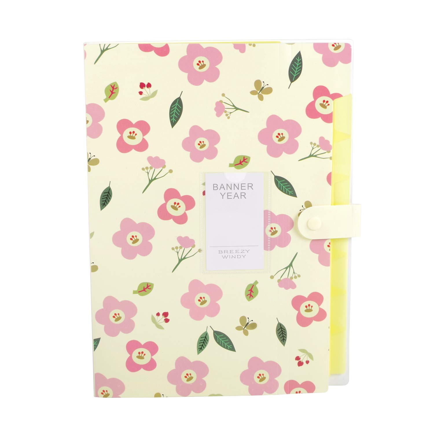 Expanding Files Folder 8 Pockets A4 Accordion File Organizer,Index Accordion Binder High Capacity Expanding Document Folder for Business Office Study Yellow