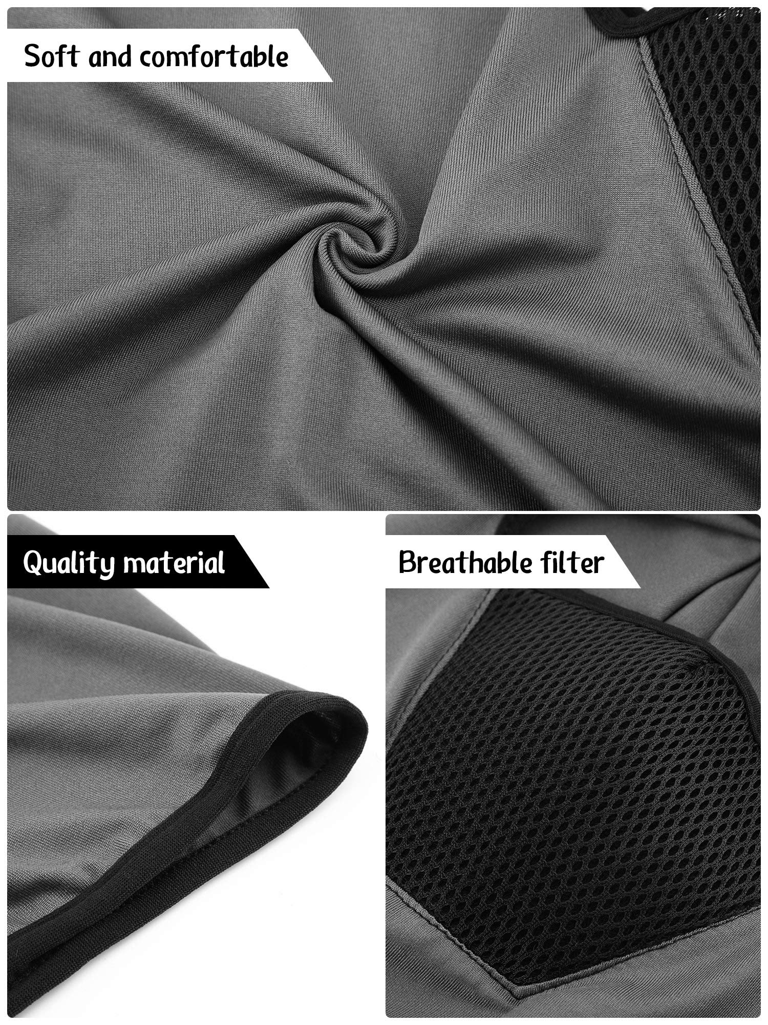 Blulu 4 Pieces Balaclava Full Face Mask Winter Windproof Balaclava Neck Sun Protection Breathable Face Cover(Solid Colors)