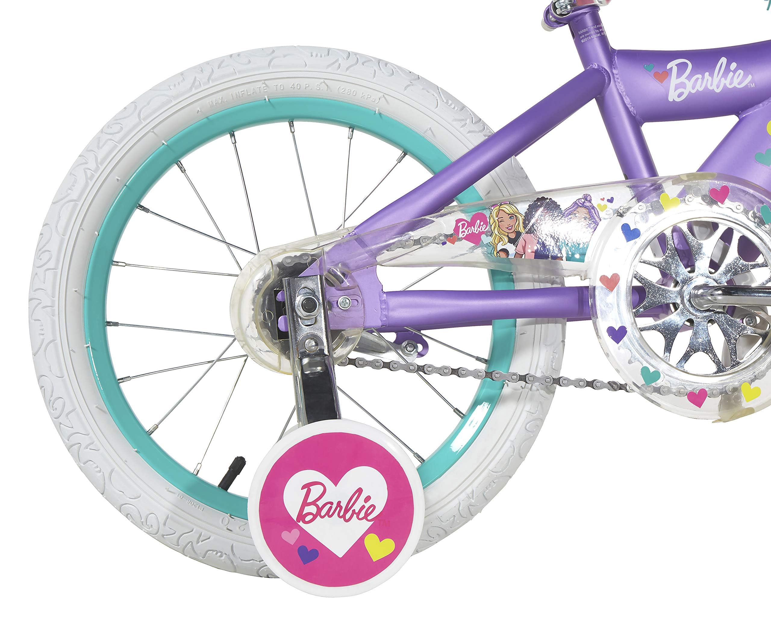 Dynacraft Barbie 16" Children's Bike Fun and Stylish Design, Sturdy and Durable, Perfect for Kids Learning to Ride, Easy to Assemble, Ideal for Young Riders
