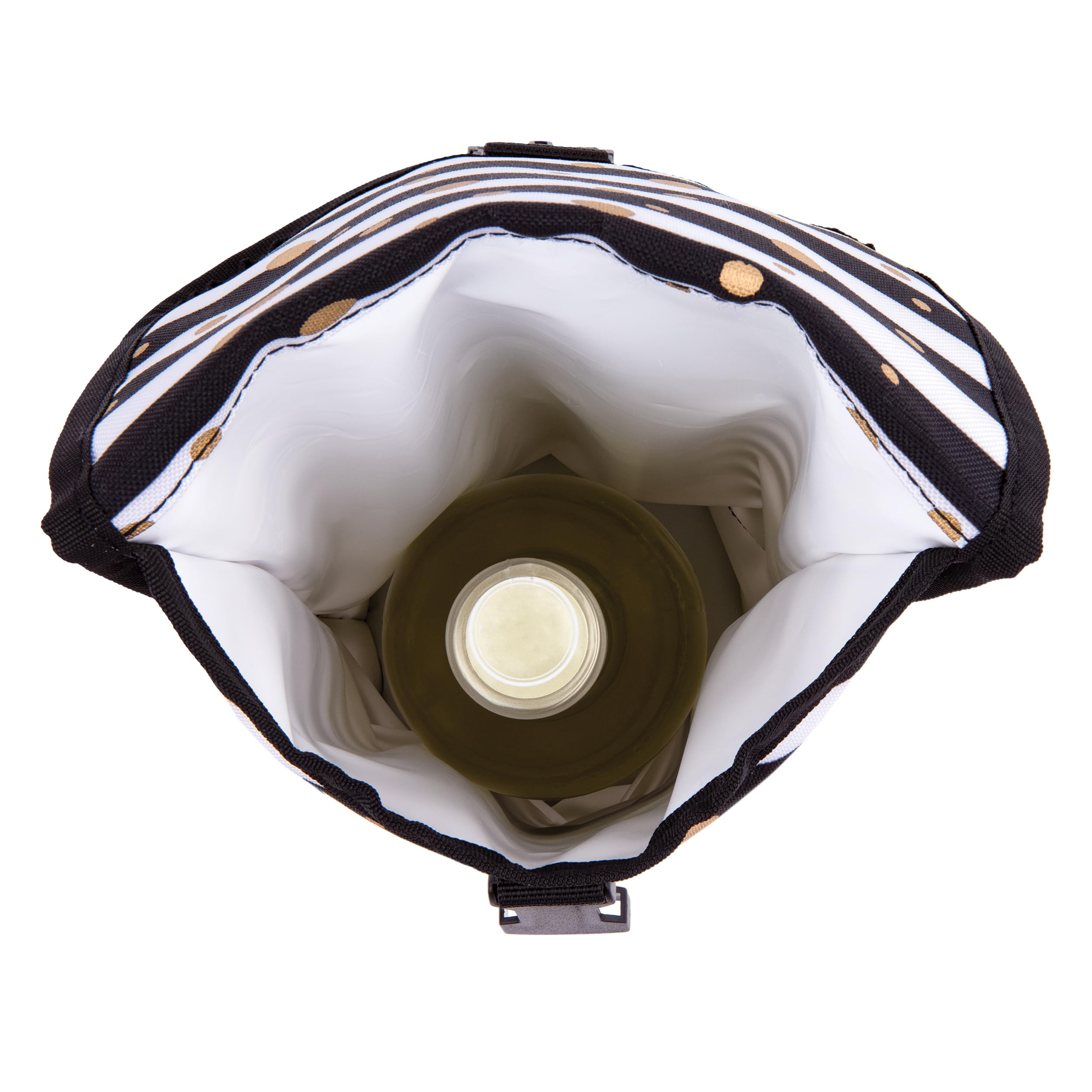 PackIt Freezable Wine Bag, Celebration Dot, Built with EcoFreeze Technology, Foldable, Reusable, Shoulder Strap with Buckle Closure, Perfect for Adults and Drinks On-the-Go