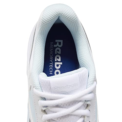 Reebok Women's Walk Ultra 7 DMX Max Shoe, White/Glass Blue/Collegiate Royal, 9