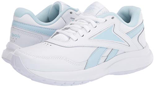 Reebok Women's Walk Ultra 7 DMX Max Shoe, White/Glass Blue/Collegiate Royal, 9