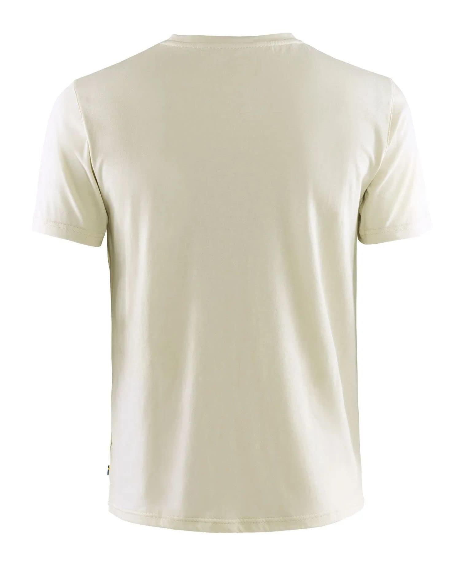 Fjällräven 1960 Logo T-Shirts for Men Offers Crew Neckline, Soft Cotton Construction, and Screen Print Graphic at Front Chalk White MD One Size