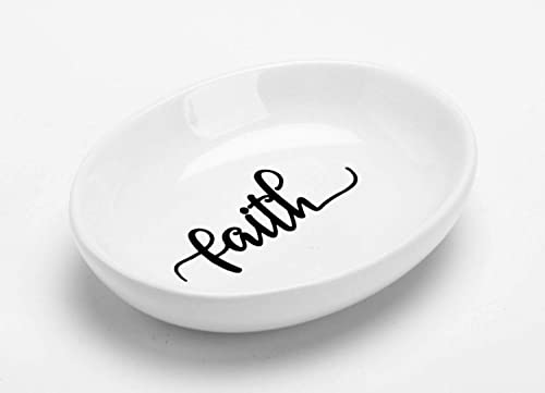 Adavas.Y&G Bathroom Accessory Sets with Sweet Quotes, Durable Ceramic Set W/Toothbrush Holder,Soap Dispenser,Tumbler, Soap Dish,Great for Farmhouse Decor (White 1)