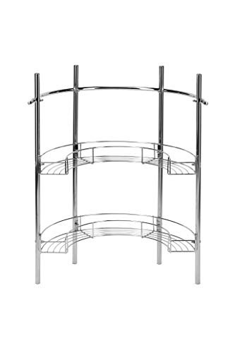 Croydex Mild Steel Pedestal Storage Unit with Shelves and Towel Rail