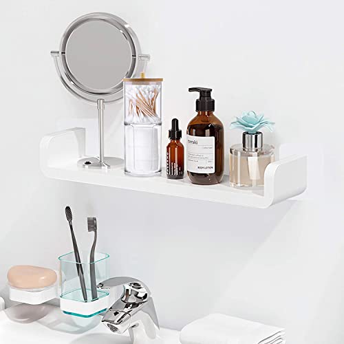 TCJJ Acrylic Disposable Cotton Round Pad Holder and Qtip Holder Set with Bamboo Mirror Lid, Stackable, Clear Plastic Bathroom Vanity Organizer for Makeup Cotton Pad Swab Ball