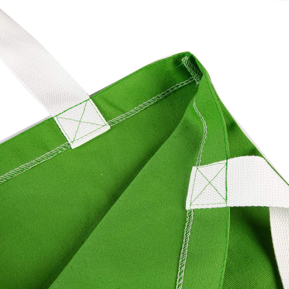 Augbunny Durable 100% Cotton 12oz Canvas Heavy Duty Extra Large Grocery Bag Beach Tote Shopping Bag Multi Purpose Tote.