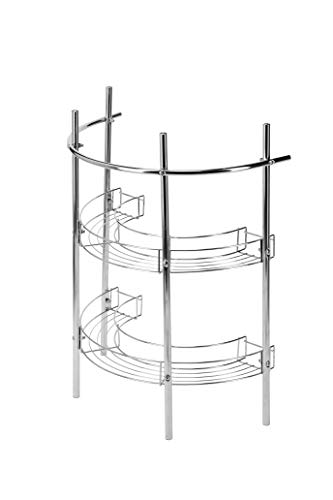 Croydex Mild Steel Pedestal Storage Unit with Shelves and Towel Rail