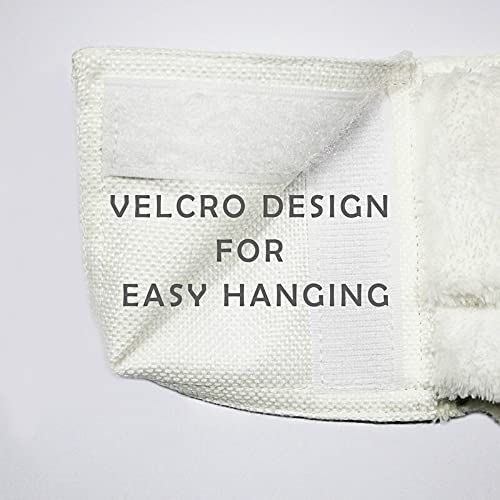 Christmas Xmas Bell Hanging Kitchen Towel with Loop 2 Pack Merry Christmas Hand Towels Soft Microfiber Coral Velvet Tie Towel Decor for Bathroom Oven Absorbent Washcloth