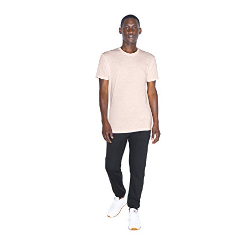 American Apparel Men's Tri-Blend Crewneck Short Sleeve Track T-Shirt, 2-Pack, tri-Oatmeal, Small