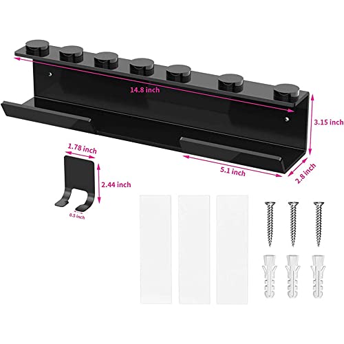 Wall Mount Holder for Dyson Airwrap Styler Hair Curling Iron Wand Barrels and Brushes Storage Stand Rack with Cord Organizer Acrylic