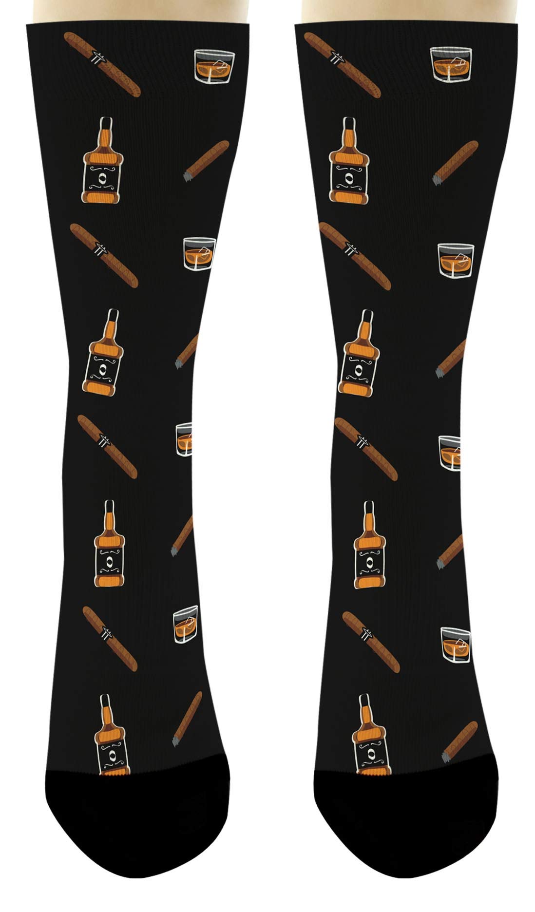 Whiskey Related Gifts Whiskey Socks for Men and Women Celebration Socks 1-Pair Novelty Crew Socks