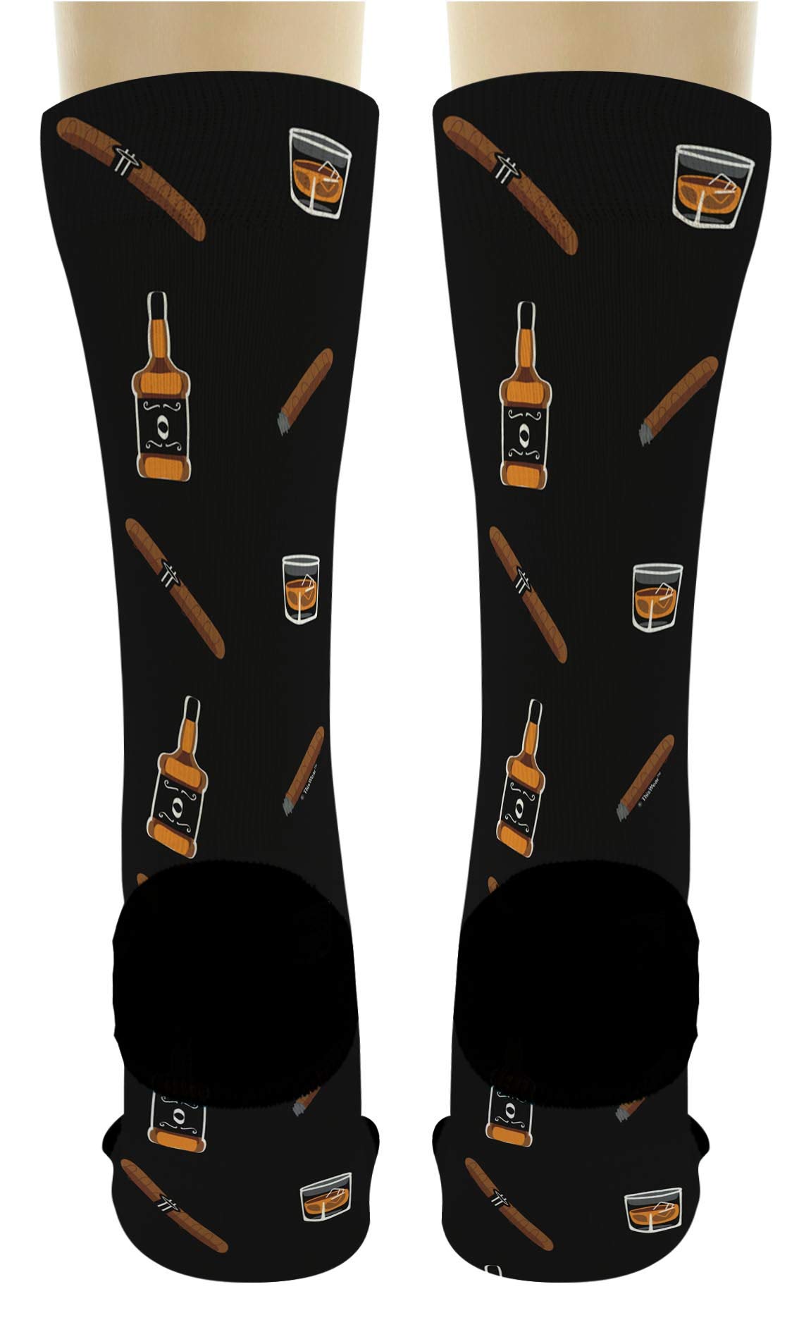 Whiskey Related Gifts Whiskey Socks for Men and Women Celebration Socks 1-Pair Novelty Crew Socks