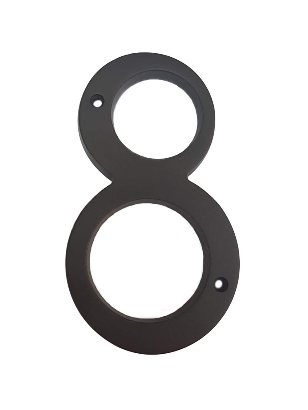 QCAA Traditional Heavy Forged Brass House Number, 6", 8, US10B Oil Rubbed Bronze